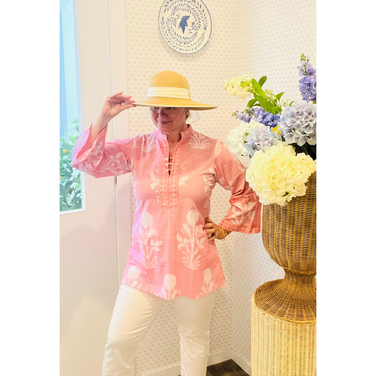 Estee Top – Hand-Painted Cotton Top | Martha’s Vineyard